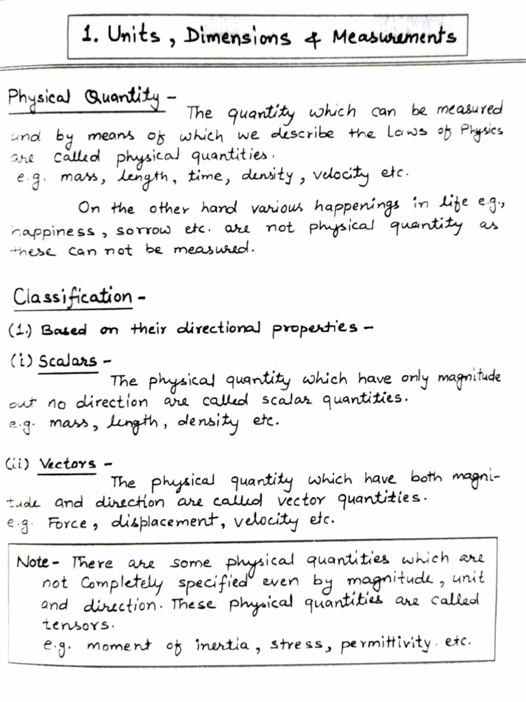 Umesh Rajoria's Notes Class 11 Combined | PDF | Velocity | Kilogram