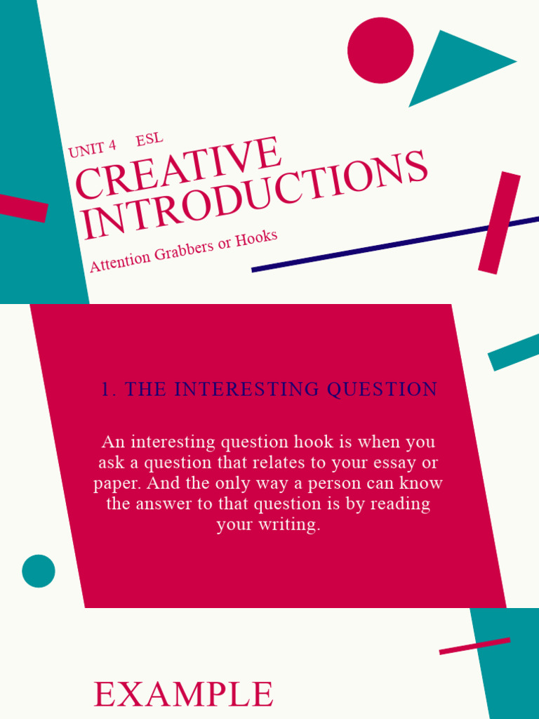 Creative Introductions (Attention Grabbers or Hooks) | PDF | Philosophy