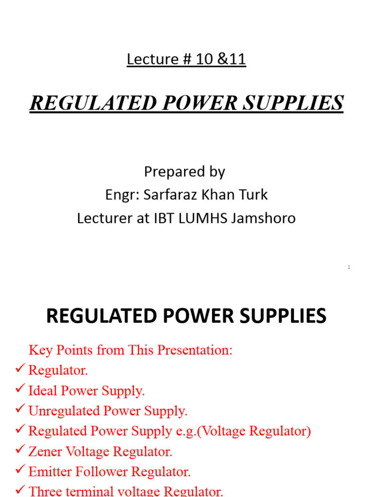 Amplifier & Oscillator Lecture-No-10 &11 | PDF | Power Supply | Analog ...