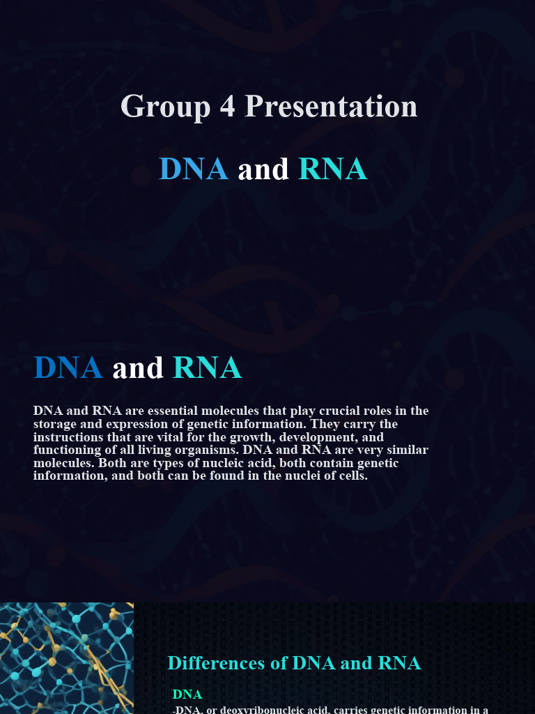 DNA and RNA: Structure and Functions | PDF | Rna | Dna