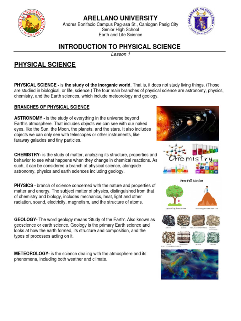 Introduction To Physical Science | PDF | Earth Sciences | Physics
