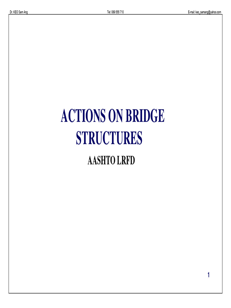 Actions On Bridge Distribution | PDF | Concrete | Building Technology
