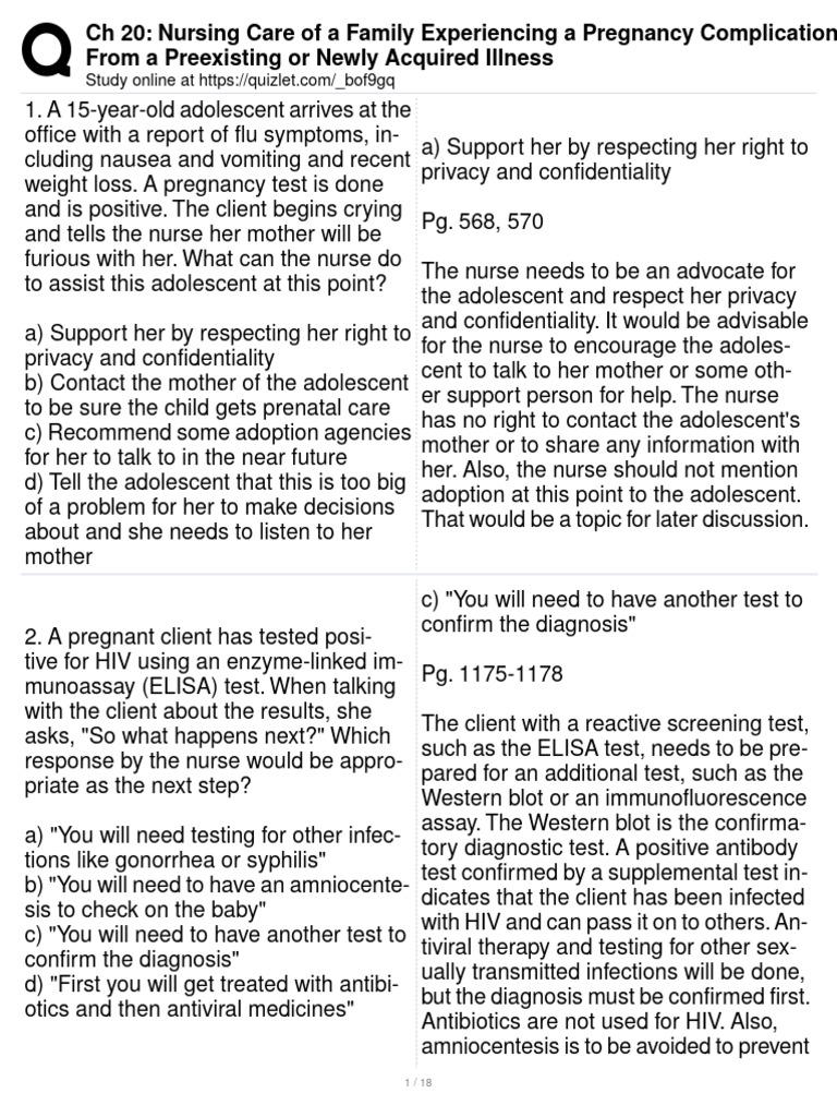 CH 20 Nursing Care of A Family Experiencing A Pregnancy Complication ...