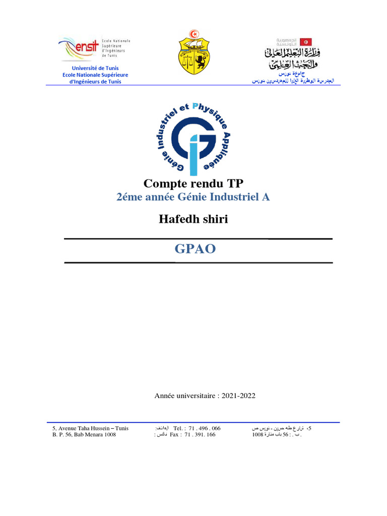 TP Gpao | PDF