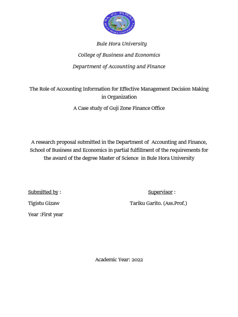 Research Proposal Paper | PDF | Information | Accounting