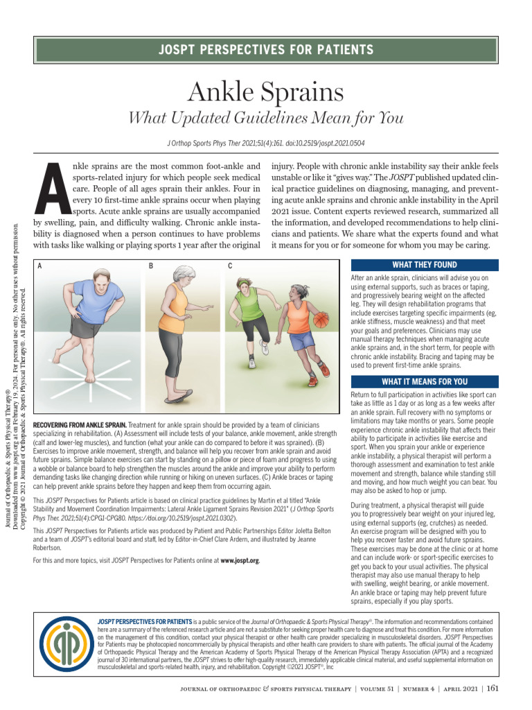 2021 Ankle Sprains What Updated Guidelines Mean For You | PDF