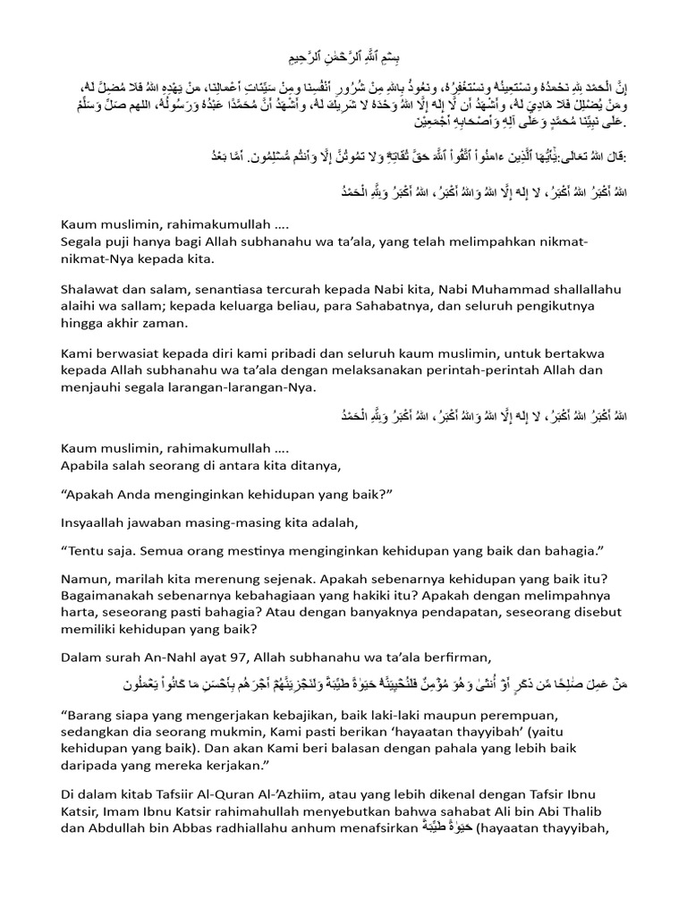Khutbah Idul Adha Pdf