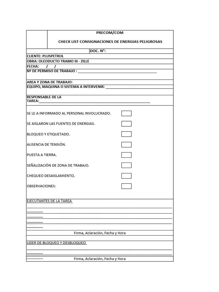 Precom-Com Check List de Consignaciones | PDF | Informática | Tecnología