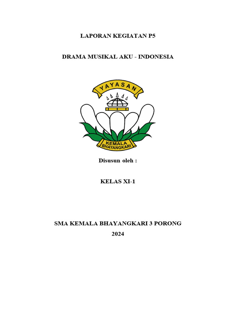 Template Karya Tulis p5 Bhineka Tunggal Ika | PDF