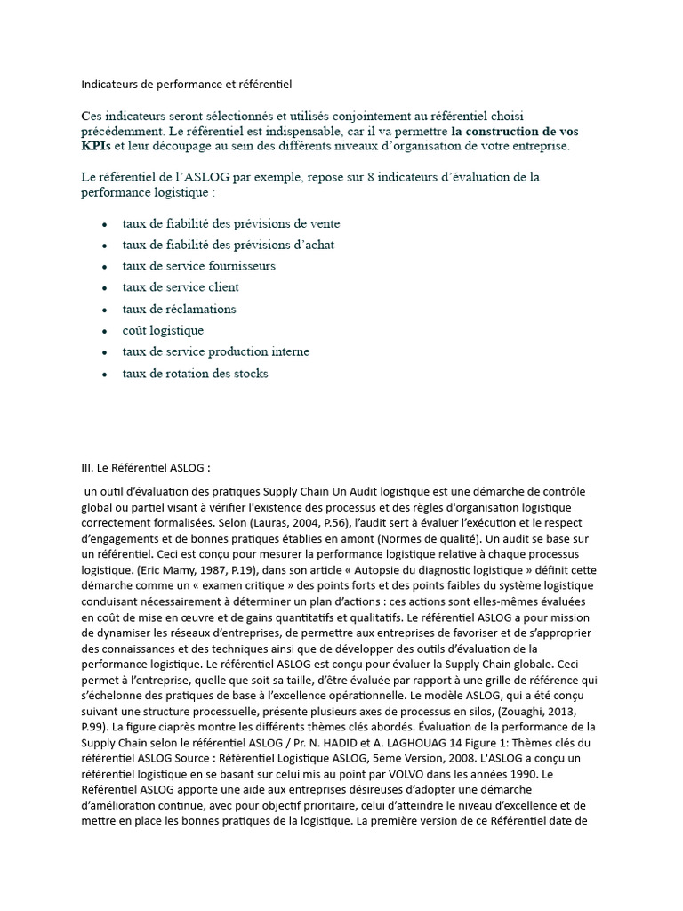 Informations Sur ASLOG | PDF