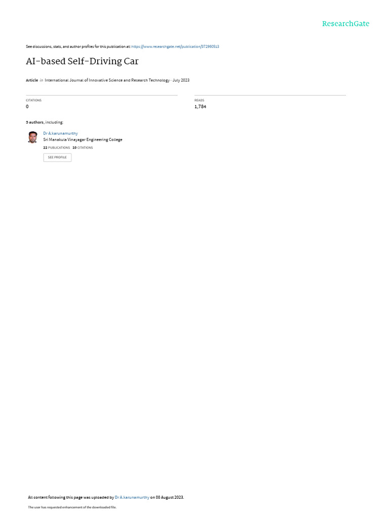 Self Driving Cars Article #02 | PDF | Artificial Intelligence ...