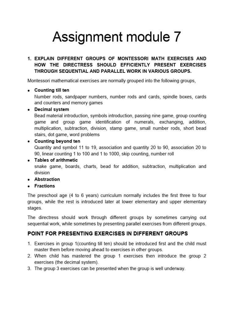 Assignment Module 7 Pdf Multiplication Arithmetic 9869