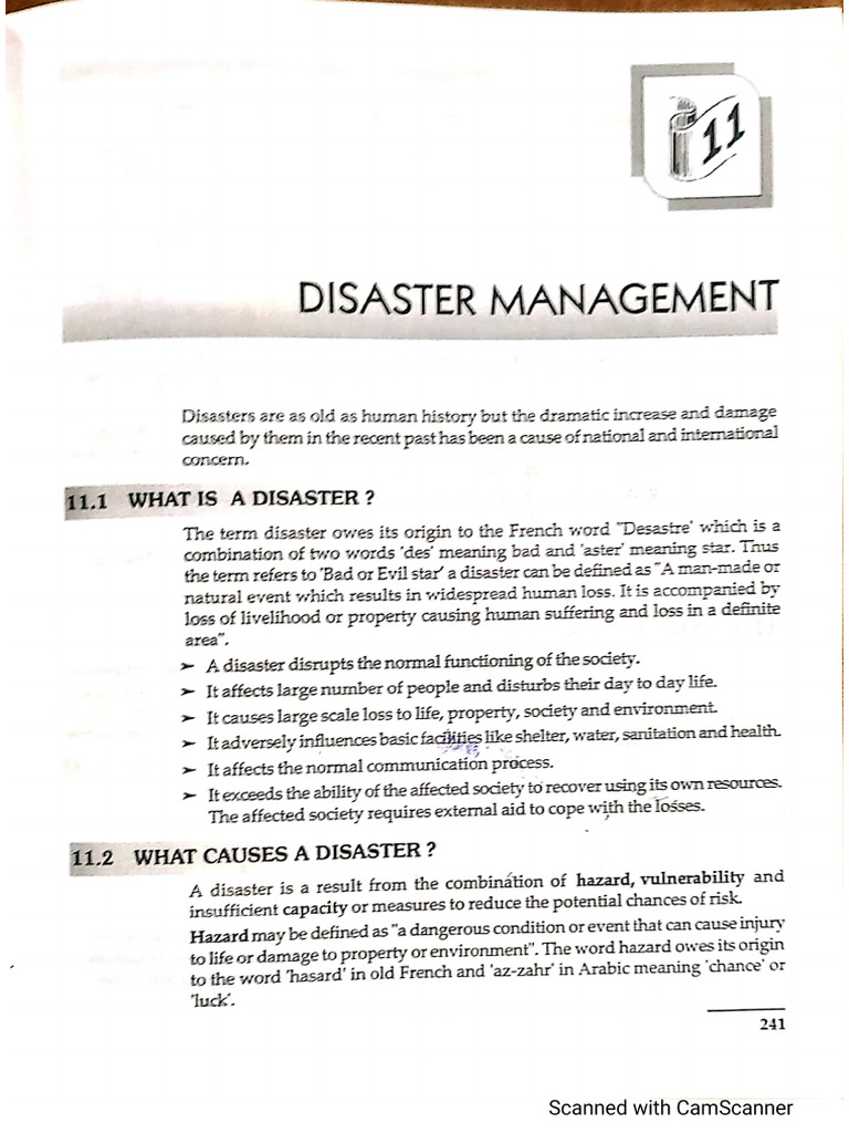 Unit 5 (Disaster Management) | PDF