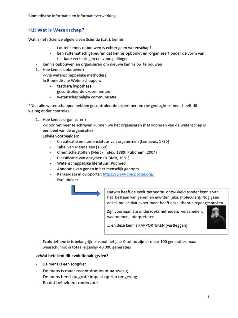 Samenvatting Biomedische Info en Infoverwerking | PDF Samenvatting Biomedische Info en Infoverwerking | PDF