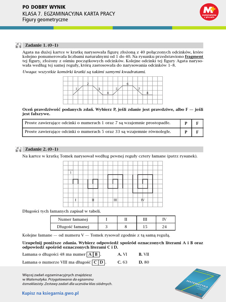 Po Dobry Wynik - Klasa 7 - Figury Geometryczne - Zadania | PDF