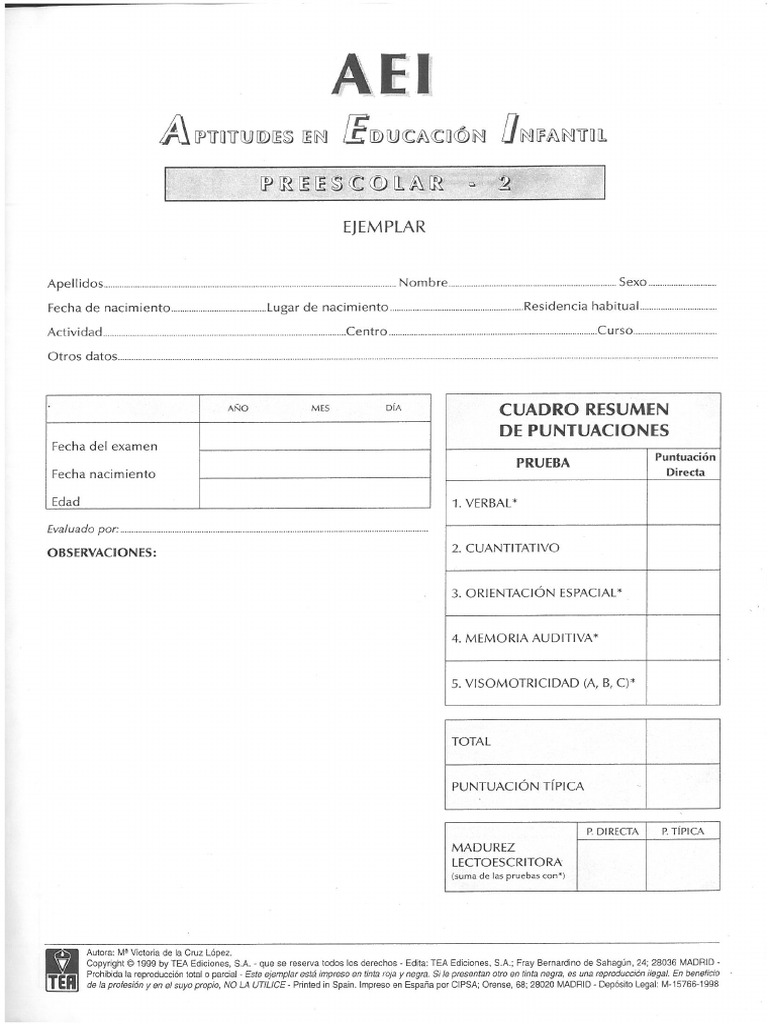 Cuadernillo AEI | PDF