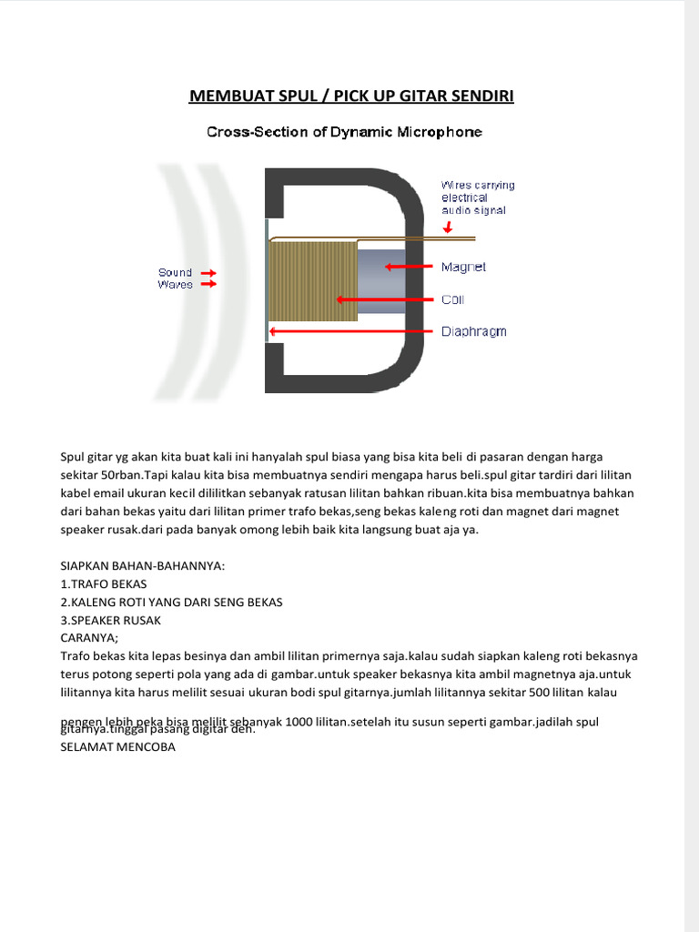 Cara Membuat Spul Gitar Sendiri | PDF | Seni & Disiplin Bahasa | Griya ...
