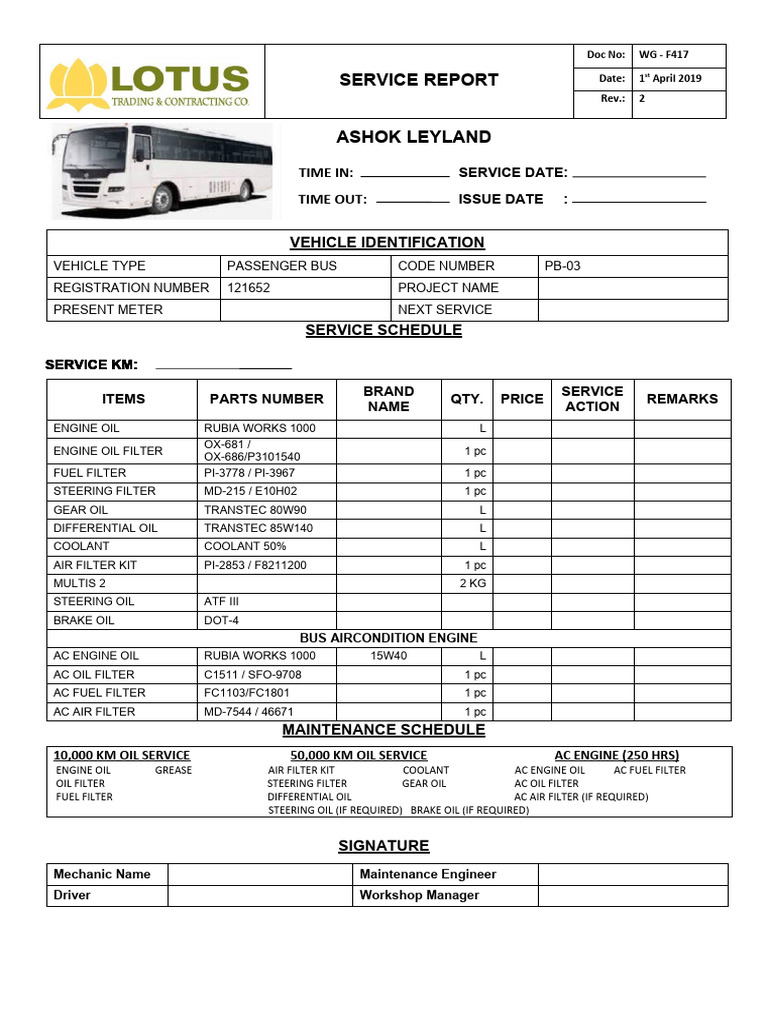 Ashok Leyland (PB-03) | PDF | Vehicles | Motor Vehicle