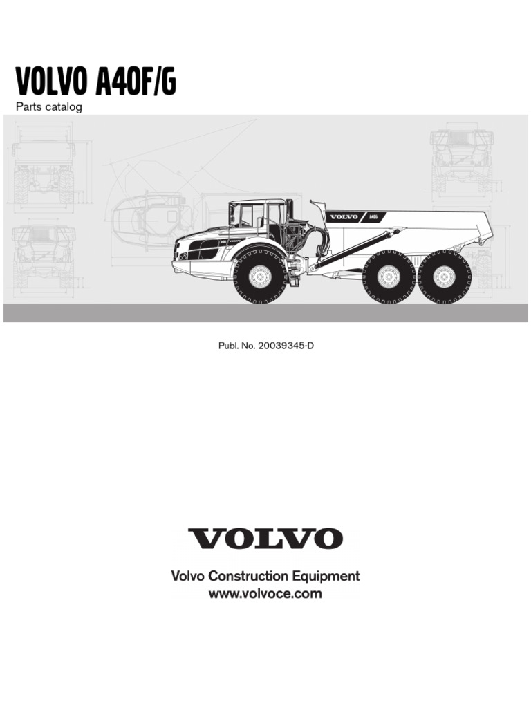 Volvo - A40F-A40G - Parts Catalog | PDF | Machines | Manufactured Goods