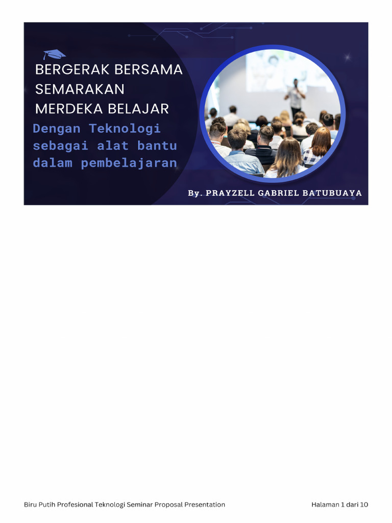 Biru Putih Profesional Teknologi Seminar Proposal Presentation | PDF