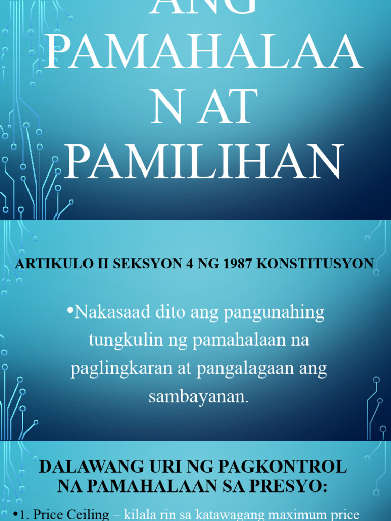 AP 9 Pamilihan at Pamahalaan | PDF