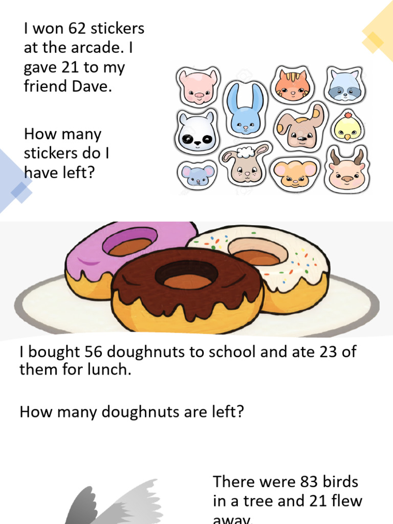 2 Digit subtraction word problems | PDF