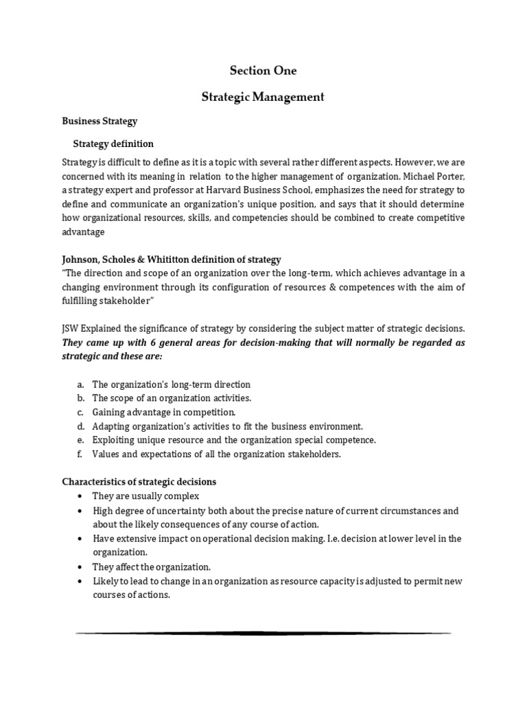 1 - Introduction - Strategic Management | PDF | Strategic Management ...