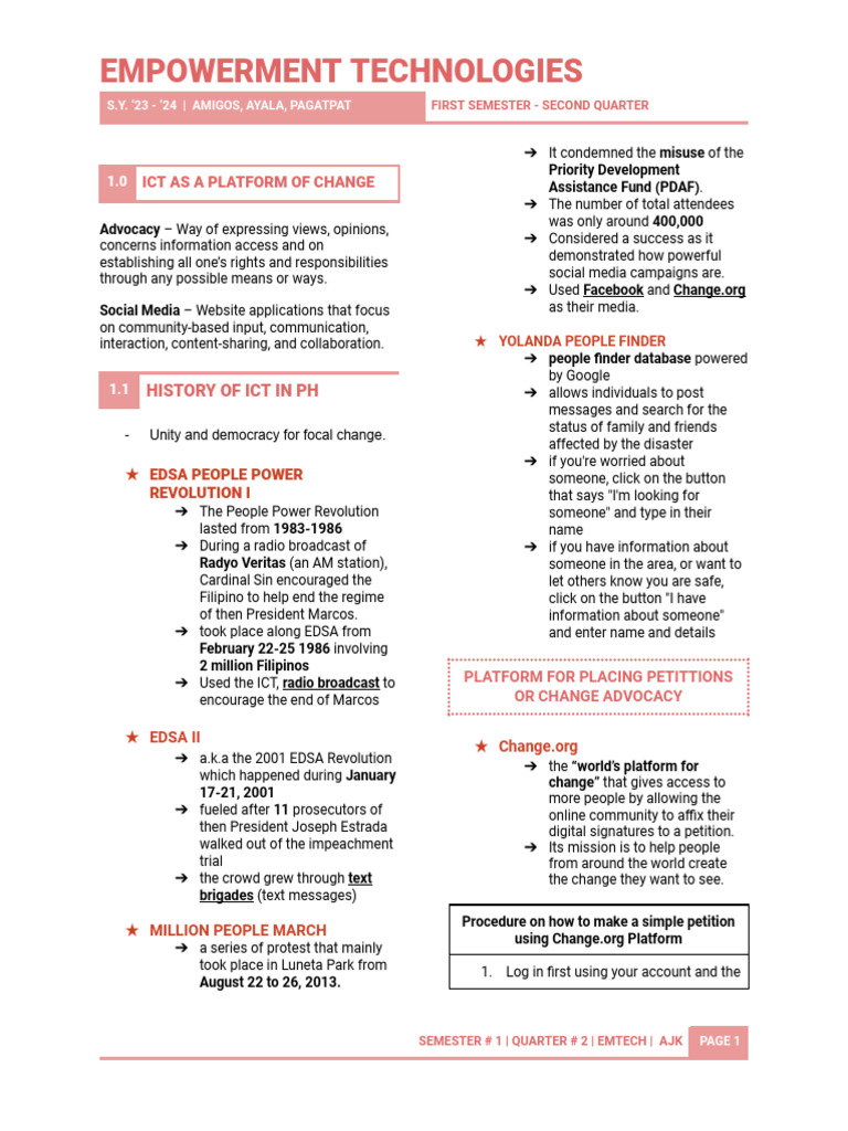 Emptech Reviewer 2nd Quarter Amigos Ayala Pagatpat (Alyanna Amigos, Jasmine Ayala, Kirsten ...