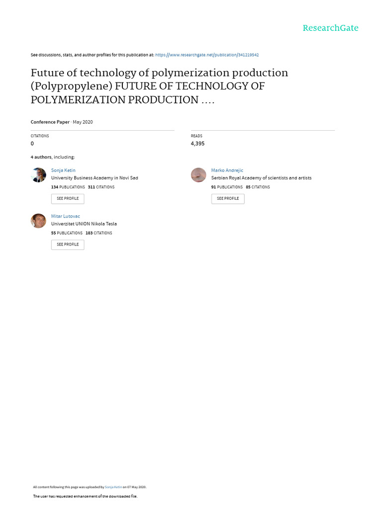CM2019 Ketin | PDF | Chemical Reactor | Polymers