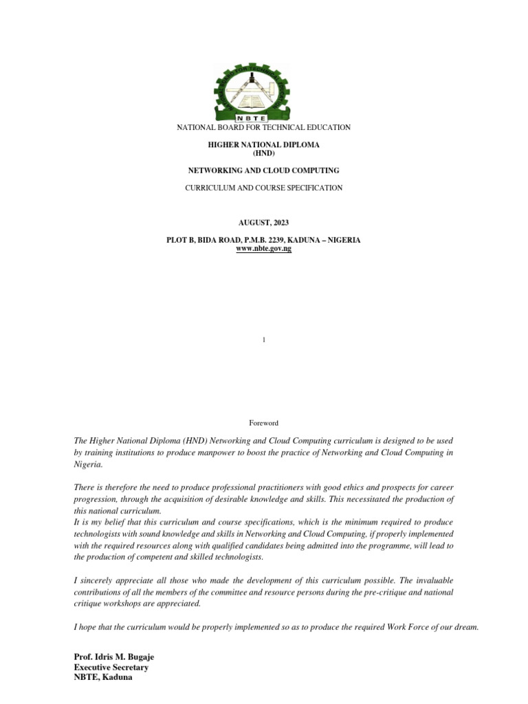 HND Networking and Cloud Computing (NCC) | PDF | I Pv6 | Computer Network