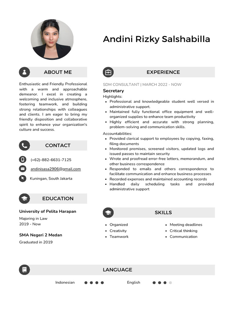 CV Andini Rizky | PDF | Business | Human Communication