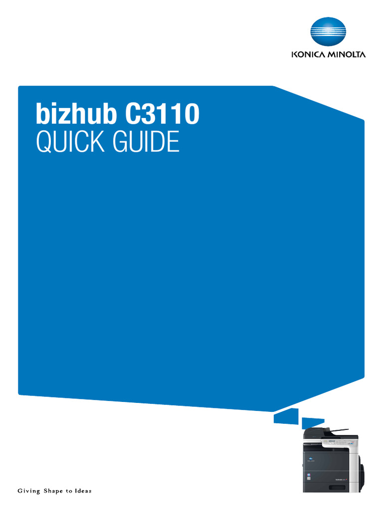 Bizhub c3110 - Quick Guide - en - 2 1 0 | PDF | Electromagnetic Interference | Ac Power Plugs ...