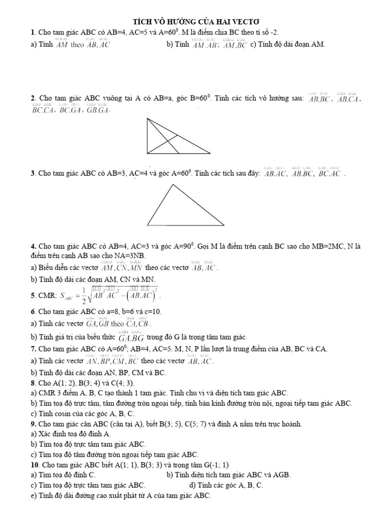 Tích Vô Hư NG C A Hai Vectơ - C3 - 2010 | PDF