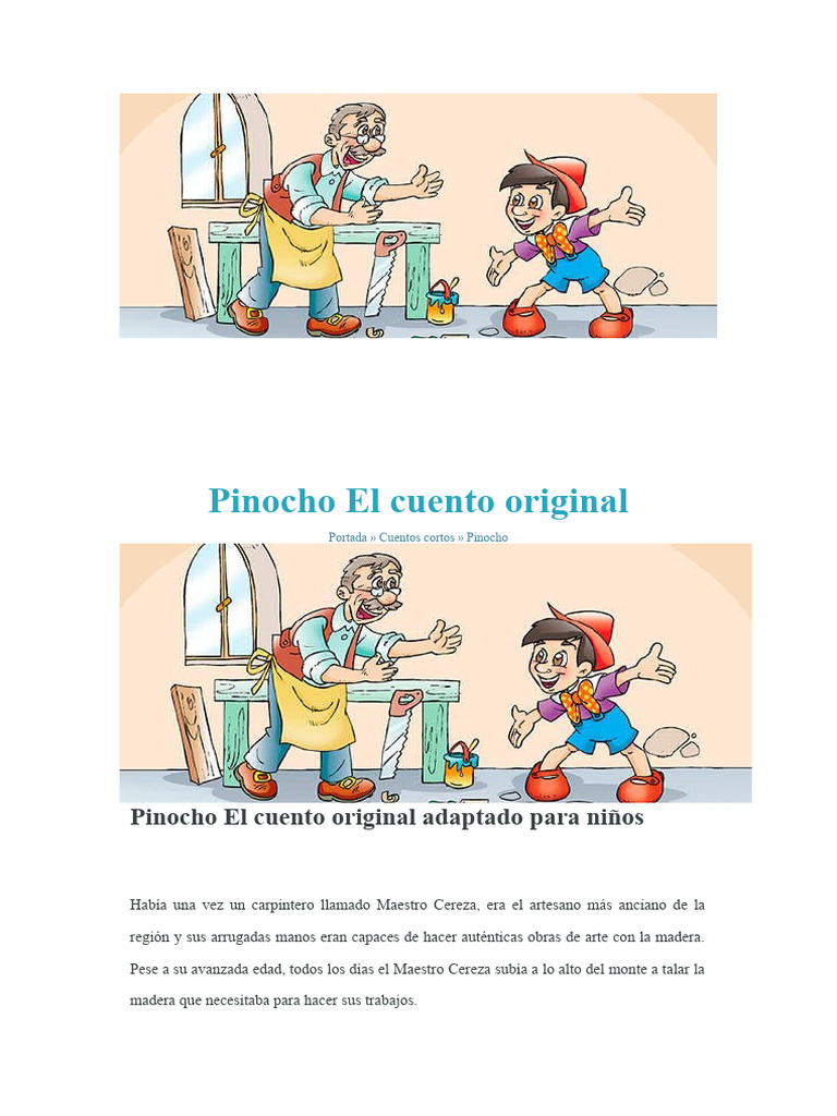 Pinocho El cuento original | PDF
