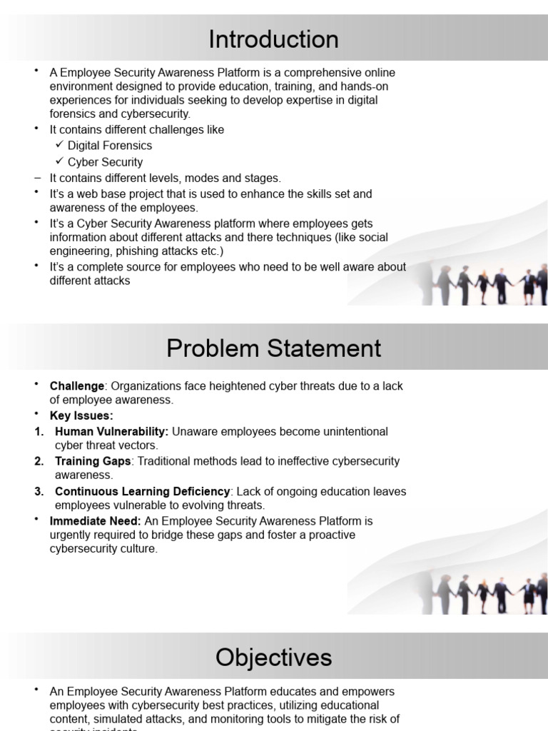 Employee Security Awareness Platform Pdf Computer Security Security