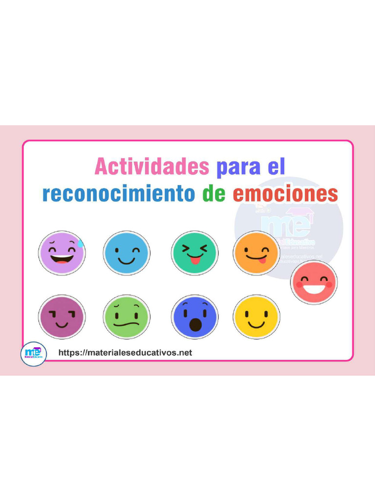 Actividades Para El Reconocimiento De Emociones Pdf