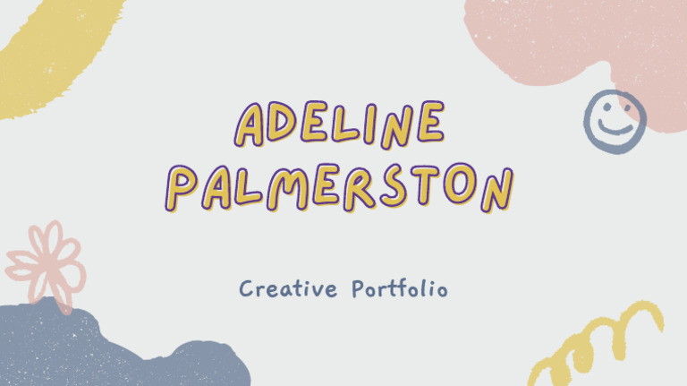 Pastel Abstract Cute Handwritten Portfolio Presentation | PDF