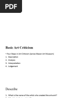 Four Steps in Art Criticism | PDF | Works Of Art | Perception