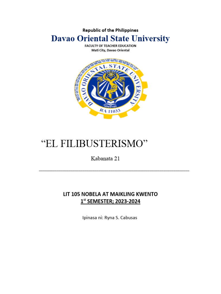 El Fili Cabusas File Kabanata 26 1 | PDF