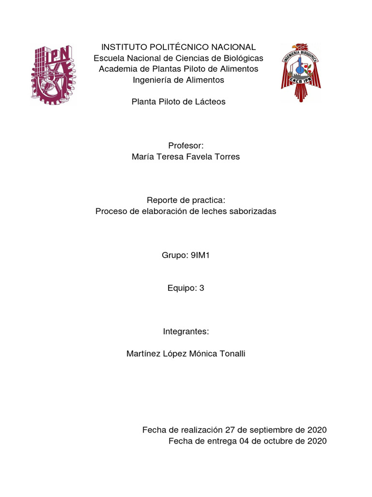 P1 Leches Saborizadas | PDF | Leche | Alimentos