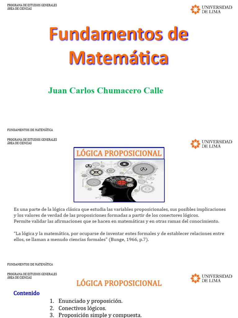 S1 Proposiciones y Fórmulas Lógicas | PDF | Proposición | Lógica