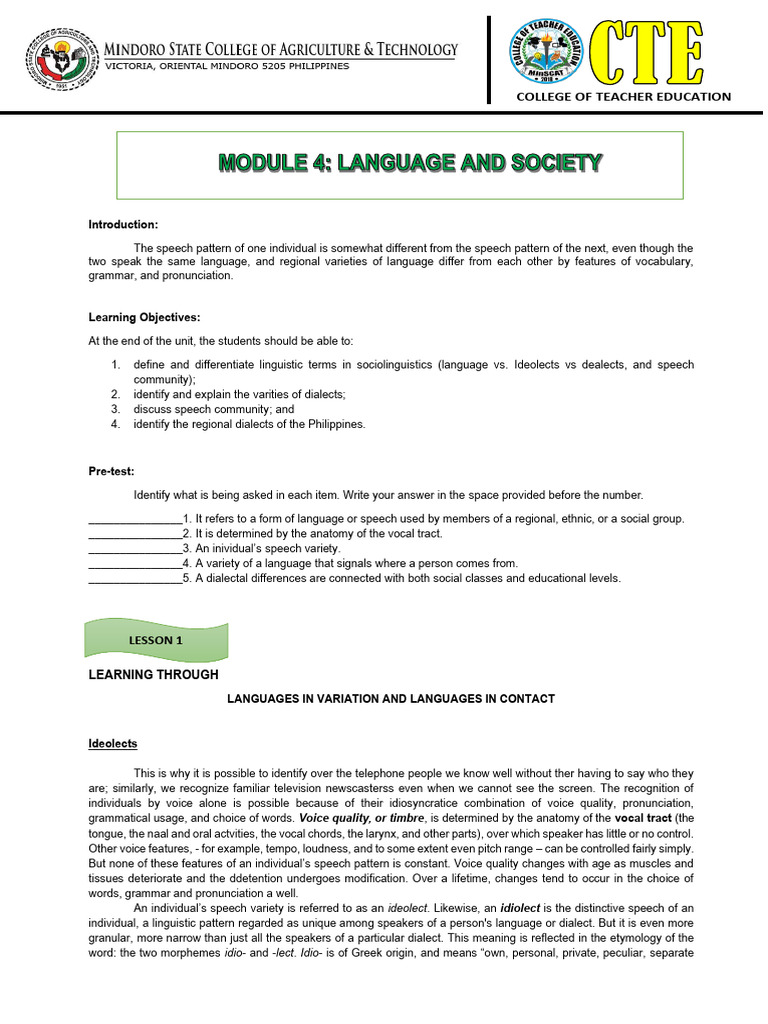 Module 4 Lesson 1 | PDF