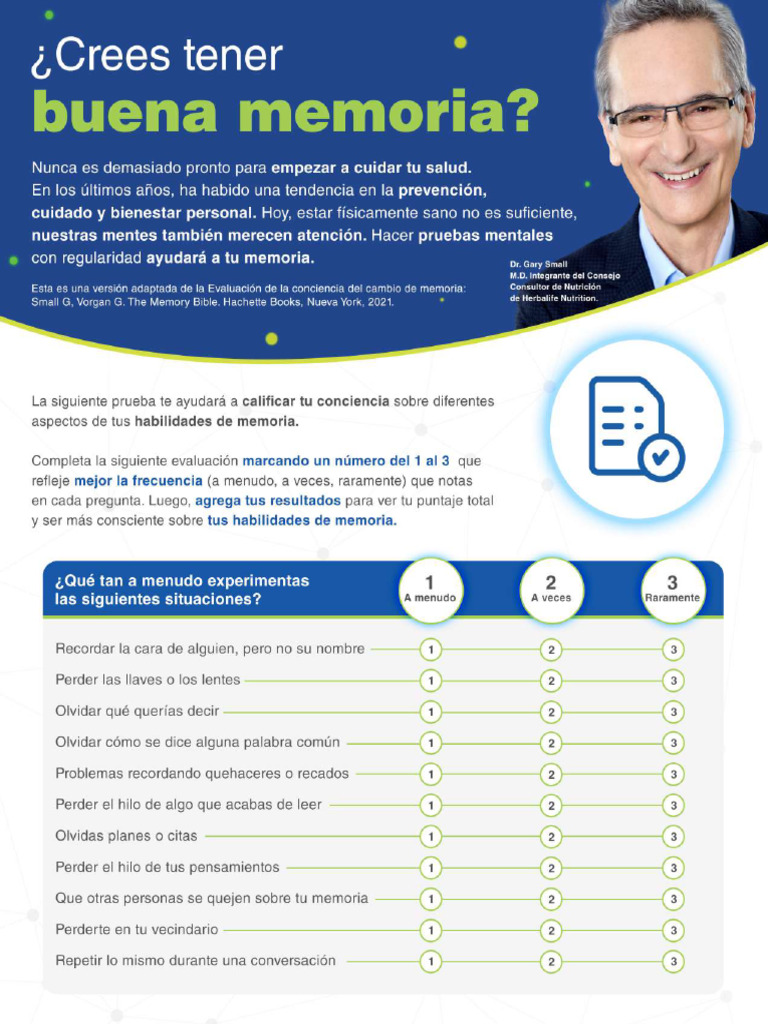 Test de Memoria DR Gary Small | PDF