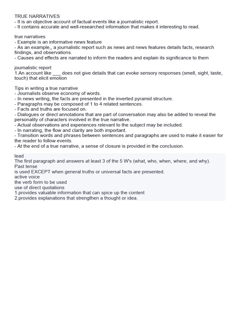 True Narratives | PDF