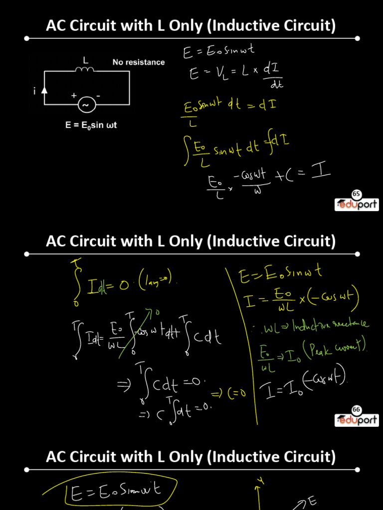 Inductive AC Circuit Analysis Guide | PDF | Inductor | Inductance