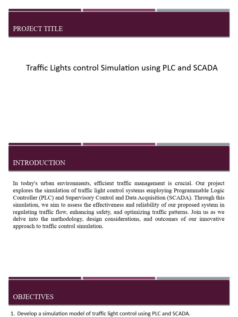 PLC and SCADA Traffic Light Simulation | PDF | Simulation | Scada