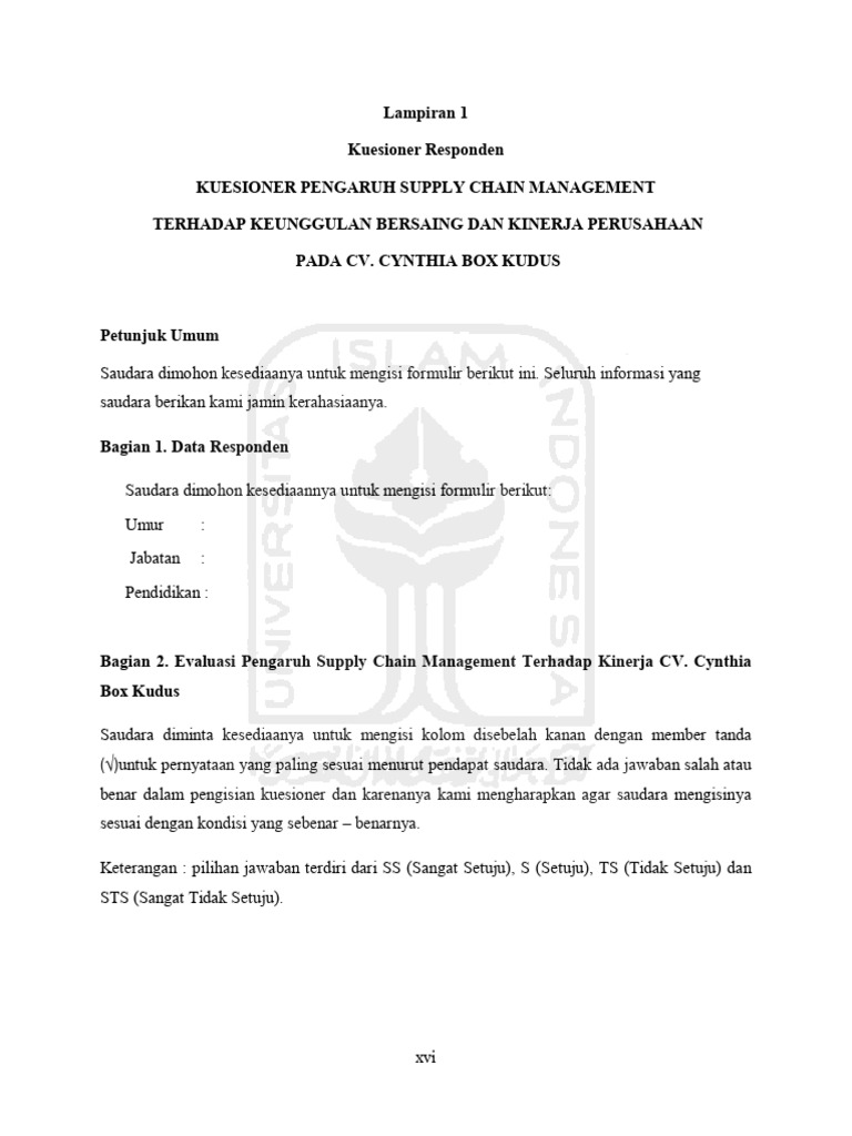 Pengaruh Supply Chain di CV. Cynthia Box | PDF