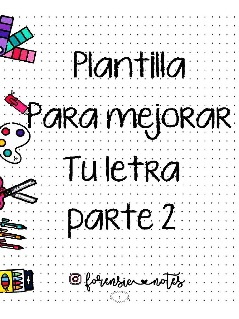 Plantillas para Mejorar Tu Letra (Parte 2) | PDF