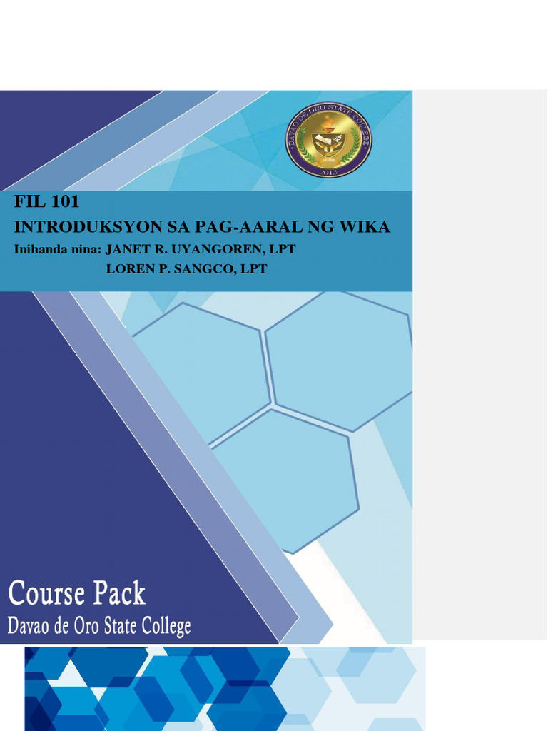 Course Pack - Fil 101 | PDF