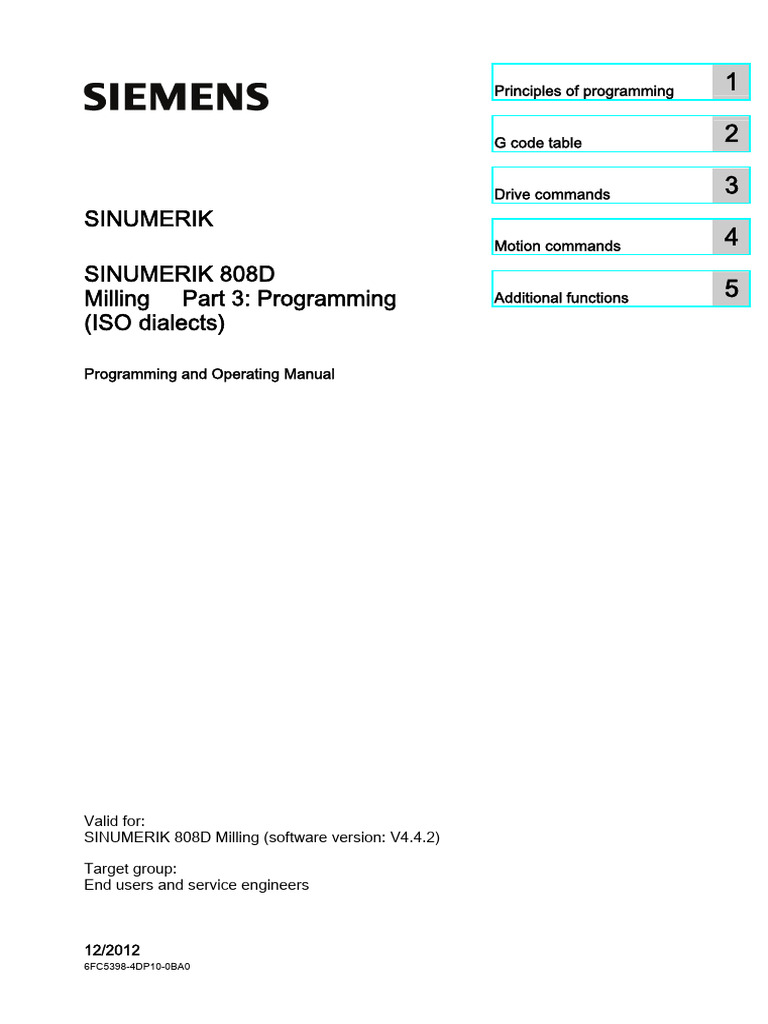 808D OPM Part 3 Programming ISO 1212 en en-US | PDF | Safety ...